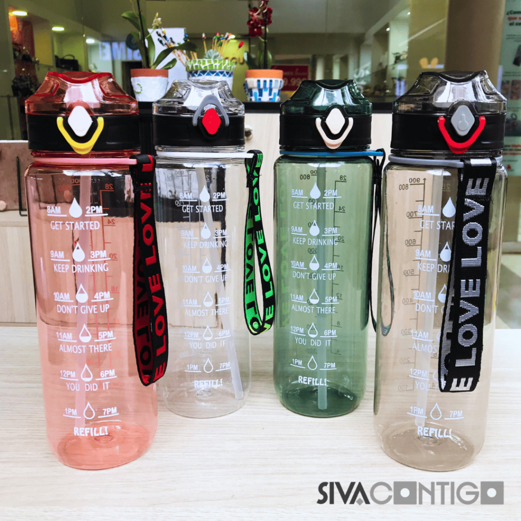 Termo Motivacional Transparente 900 ml – SIVACONTIGO